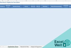 Raumbuch Vorlage Excel Schnell & Kostenlos