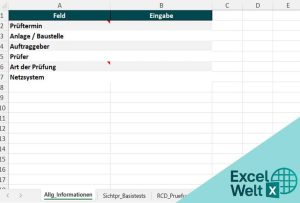 VDE 0100 Teil 600 Prüfprotokoll in Excel Vorlage Gratis